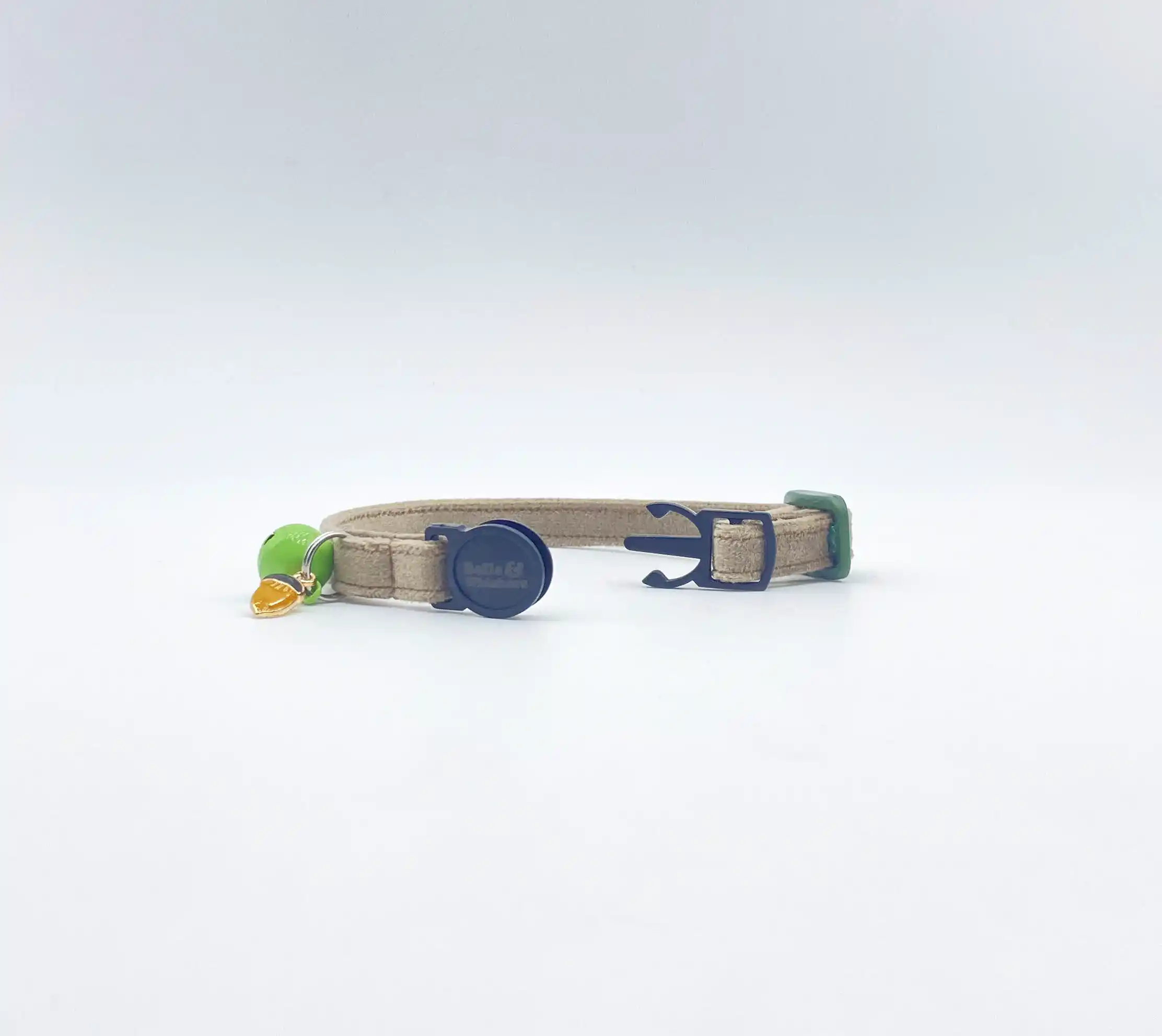 Velvet Velour Super Soft Cat Collar In Mink – Bells & Whiskers Fabric ...