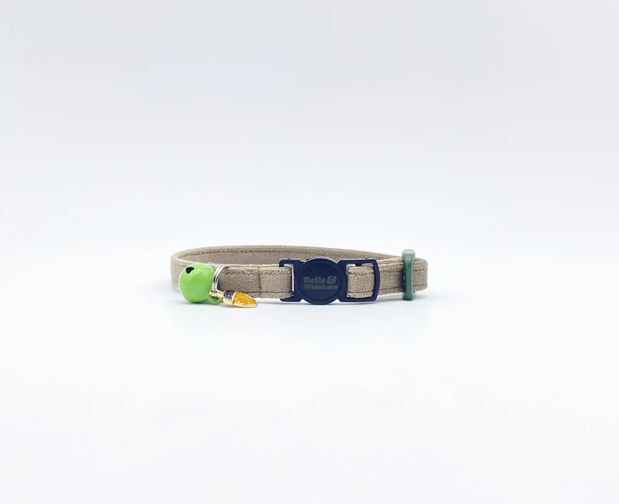 Velvet Velour Super Soft Cat Collar In Mink – Bells & Whiskers Fabric ...