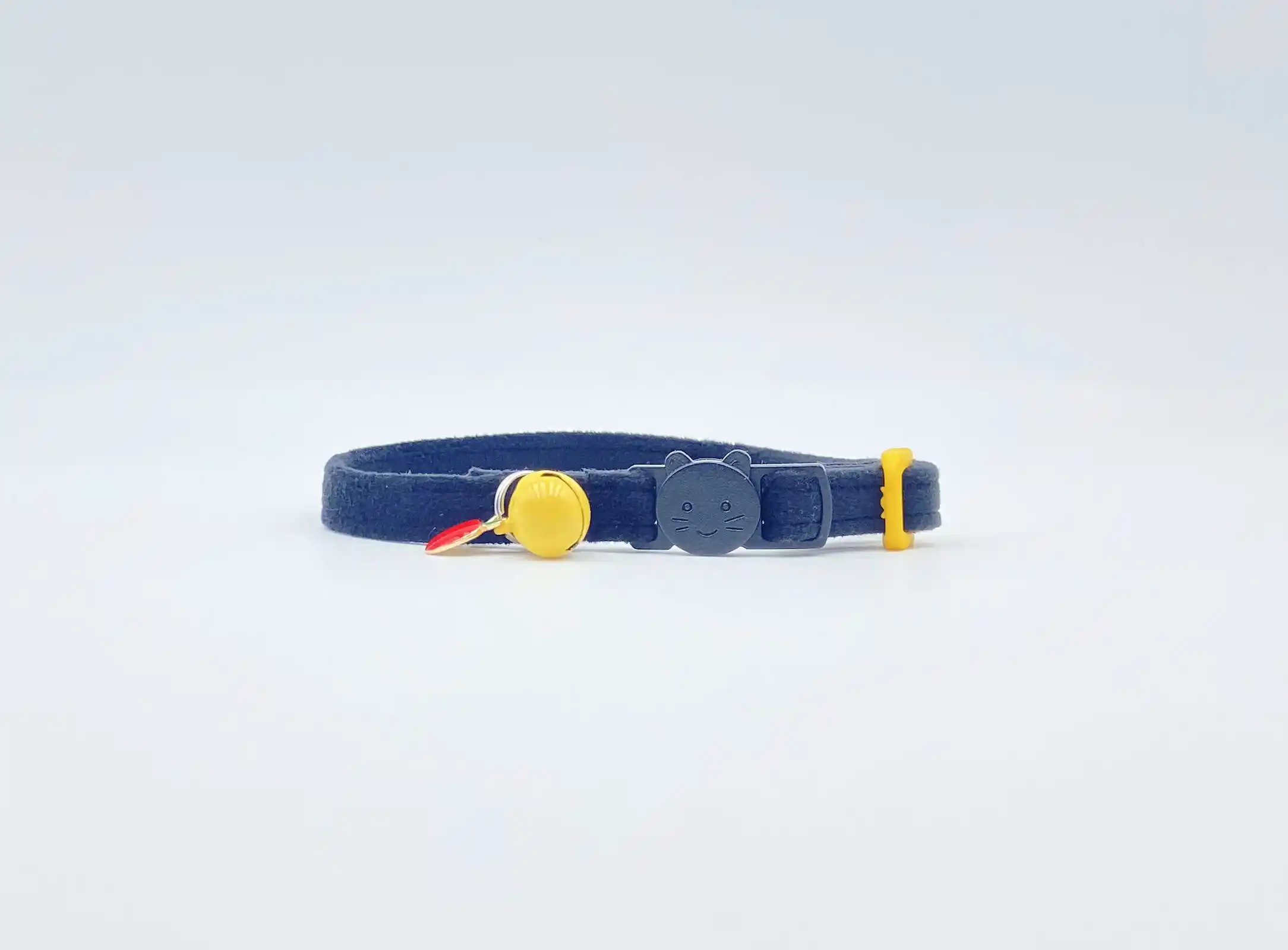 Velvet Velour Super Soft Cat Collar In Black – Bells & Whiskers Fabric ...