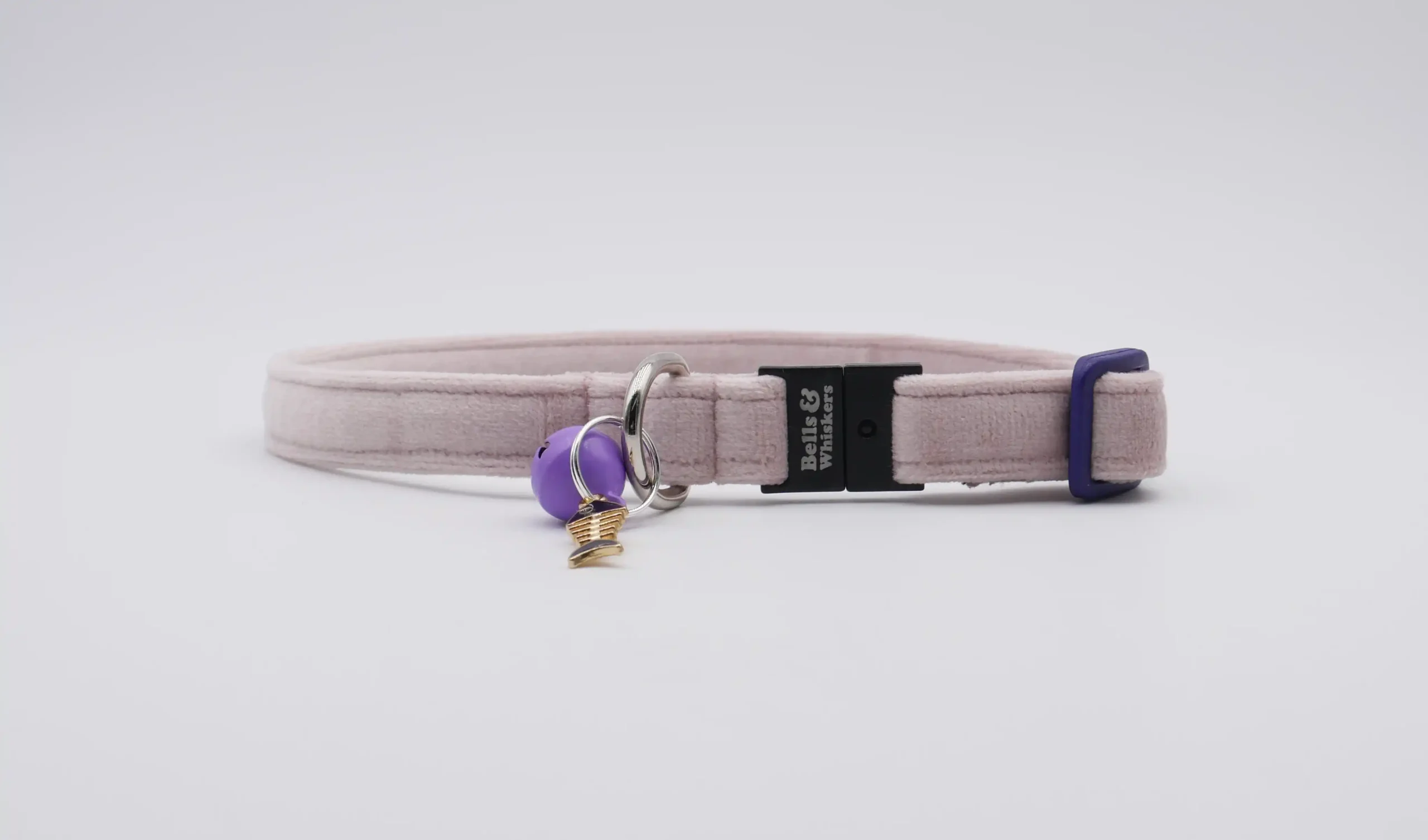 Velvet Velour Super Soft Maine Coon Breakaway Collar in Blush | Ragdoll ...